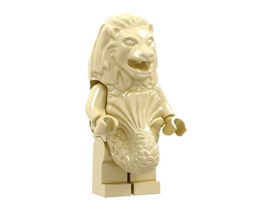 Singapore Merlion Minifigures Lego Compatible City set