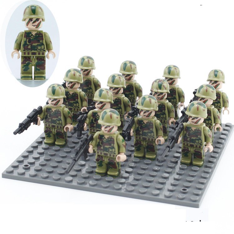 Camouflage D-boy Commando Minifigures Lego Compatible Military Specia ...