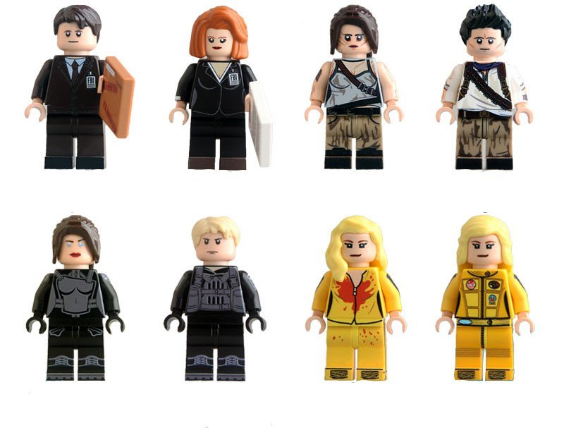 Katniss Everdeen Uma Thurman Lara agent Minifigures Lego Compatible ...