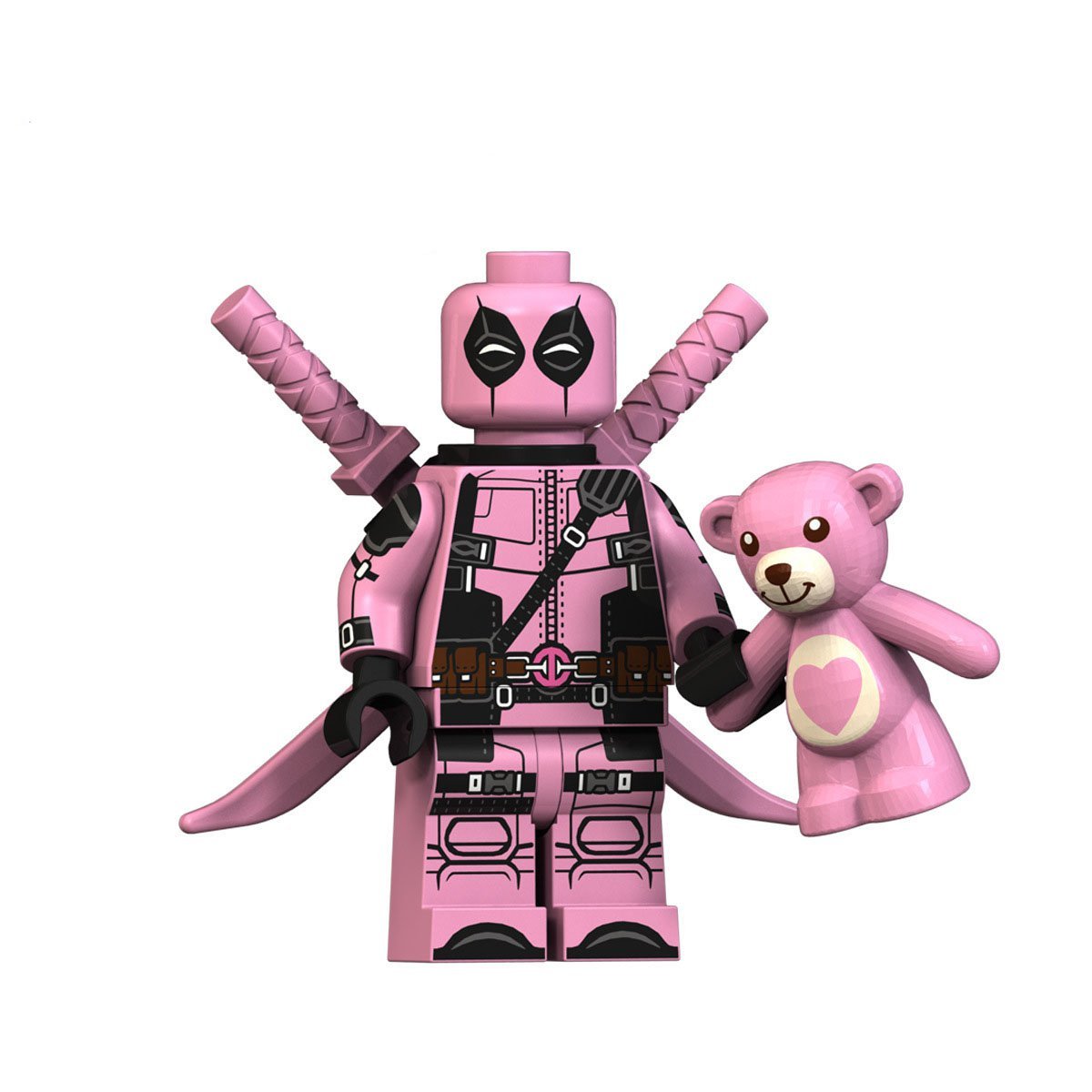 Deadpool Pink Bear Minifigures Lego Compatible X-Men movie Minifigure