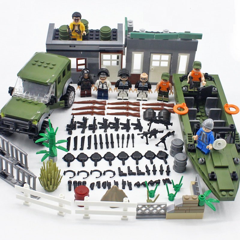 Playerunknown's Battlegrounds Minifigures Lego Compatible Game Military Set