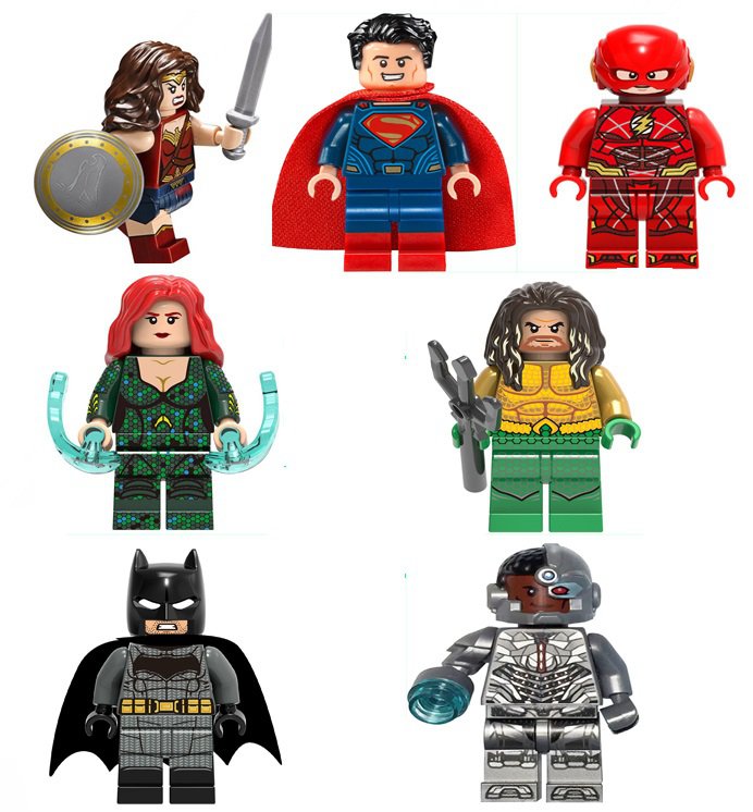Justice League Batman Wonder Woman Aquaman The Flash Cyborg Mera ...