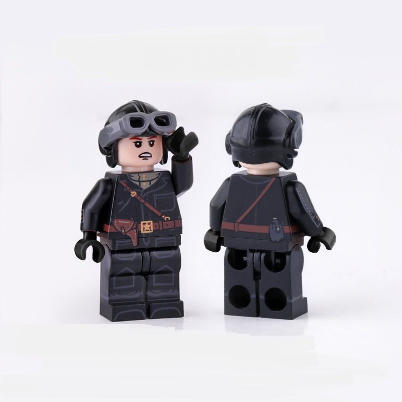 Soviet tank soldiers Minifigures Lego Compatible WW2 Tank