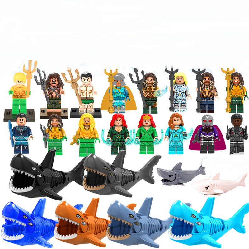 24pcs Aquaman movie character Minifigures Shark Lego Compatible DC ...