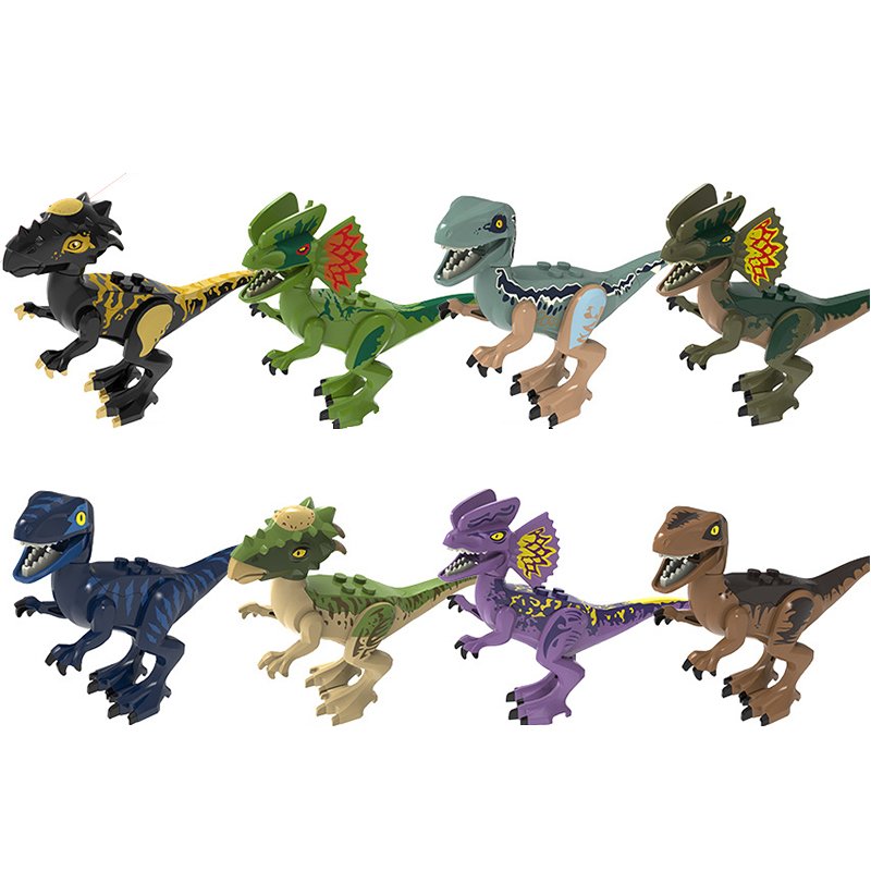 Dilophosaurus Stygimoloch Velociraptor Minifigures Lego Compatible ...