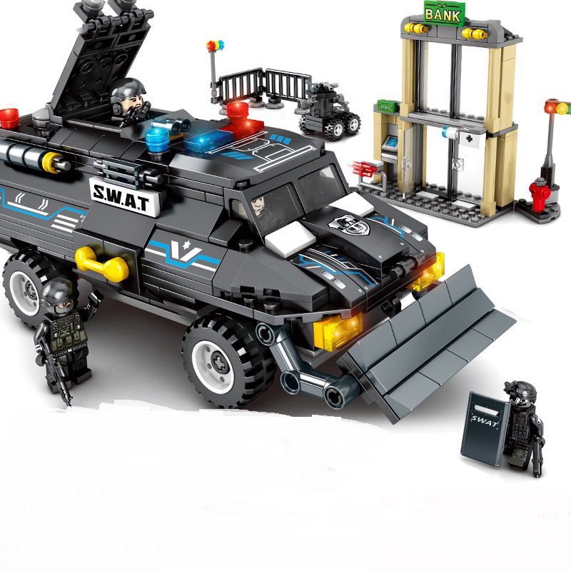 Armored Vehicle SWAT Police Minifigures Lego Compatible City Police sets