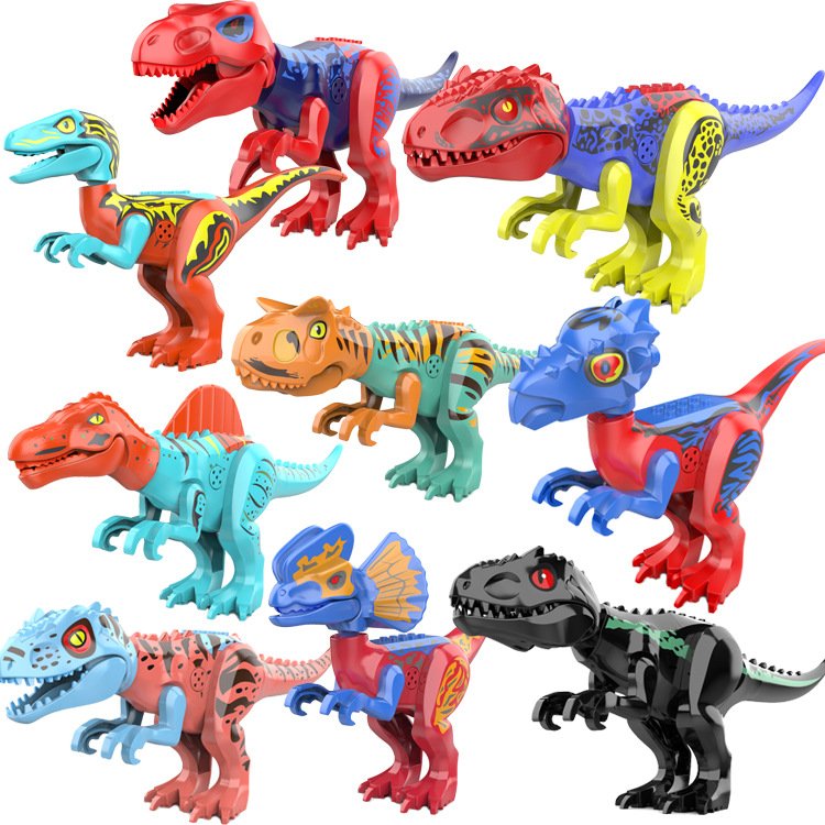 Colorful Jurassic Big Dinosaur Sets Minifigures Lego Compatible ...