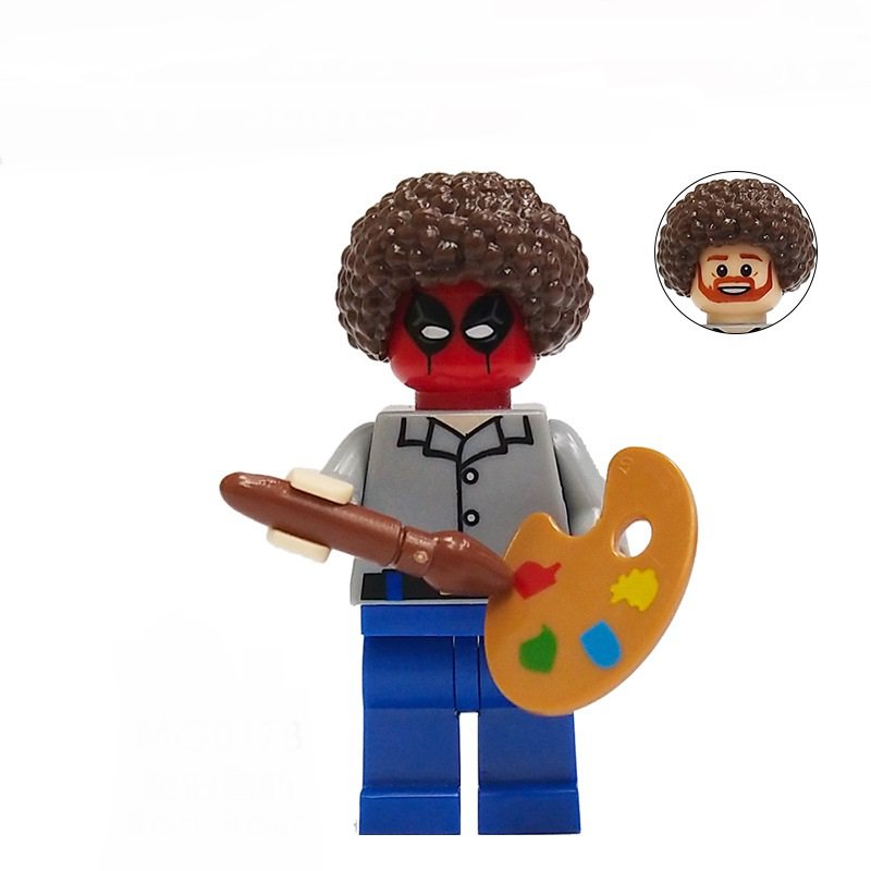 Bob Ross Minifigures Lego Compatible TV Minifigure