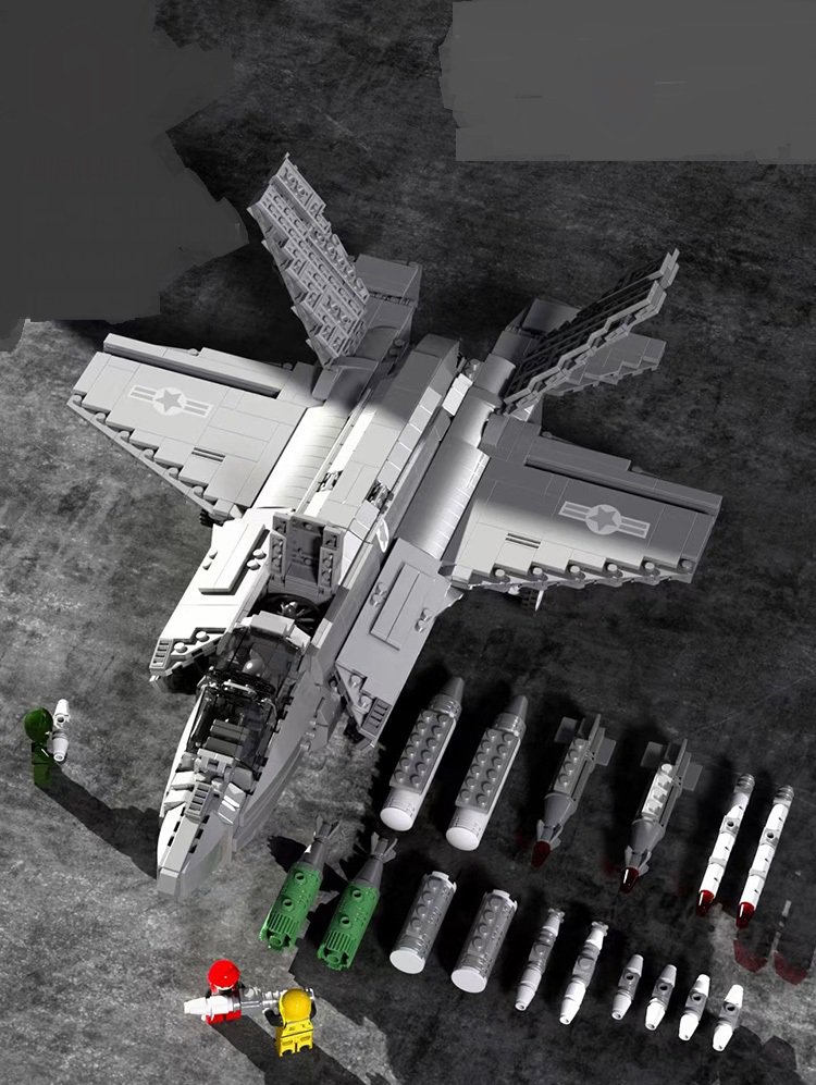 US F35 Lightning II Fighter plane Missile Minifigures Lego Compatible ...