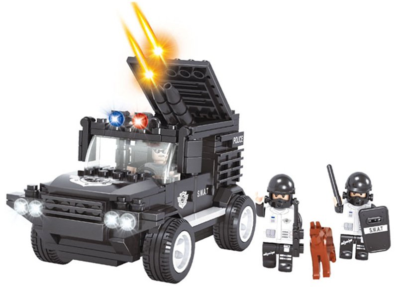 SWAT Smoke Grenade Armored Vehicle Minifigures Lego Compatible City Police