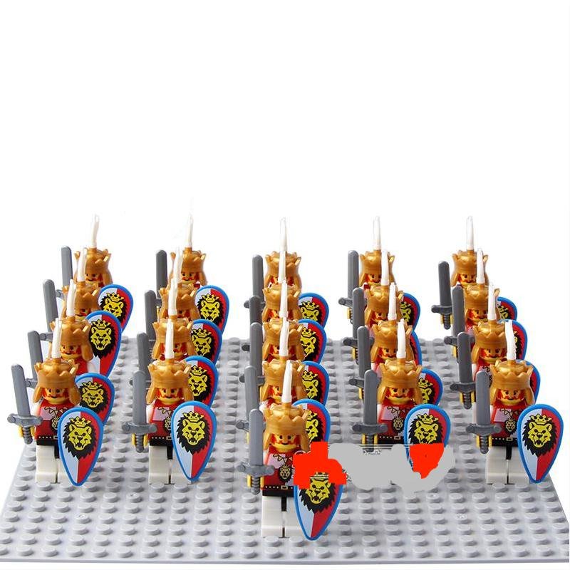 21pcs Medieval European Army King Minifigures Lego Compatible Medieval ...