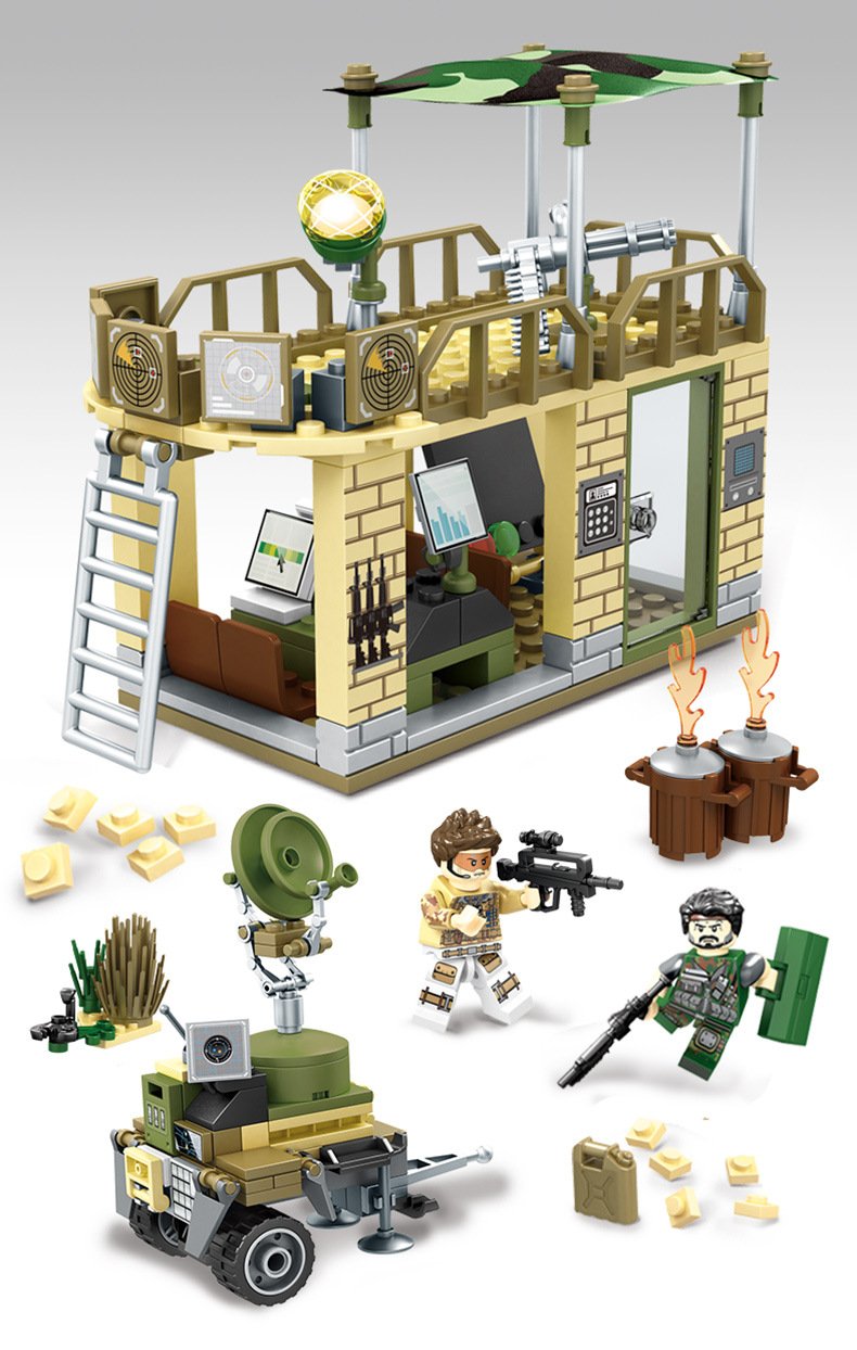 Desert Radar Command Post Minifigures Lego Compatible Military Base Sets