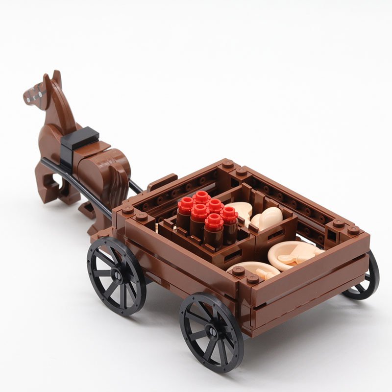 Middle Ages Farmer's carriage Horse Cart Minifigures Lego Compatible ...