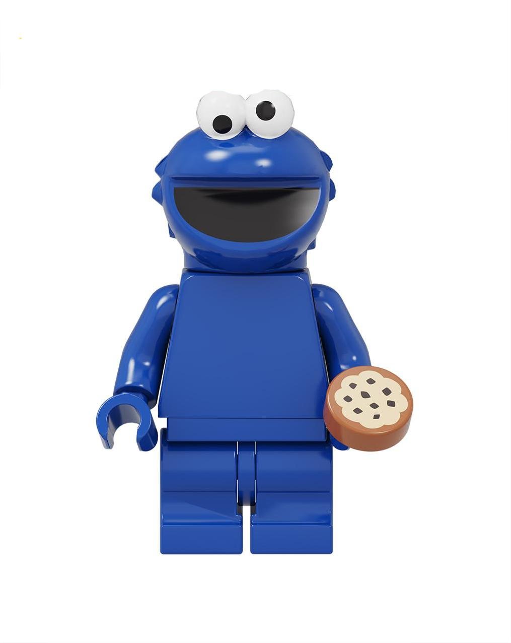 Cookie Monster Minifigures Lego Compatible Sesame Street Minifigure