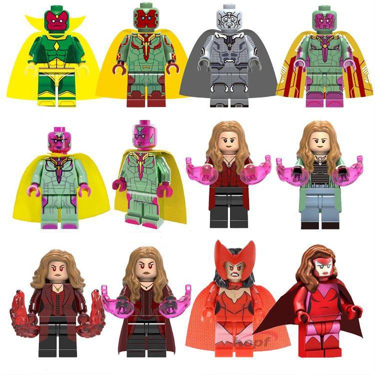 12pcs Wanda Vision Minifigures Lego Compatible Avengers TV Sets