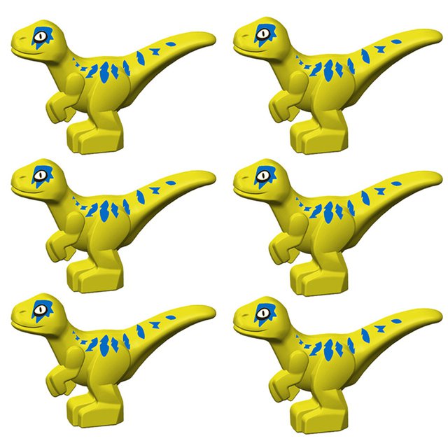 Yellow Velociraptor baby Minifigures Lego Compatible Jurassic World ...