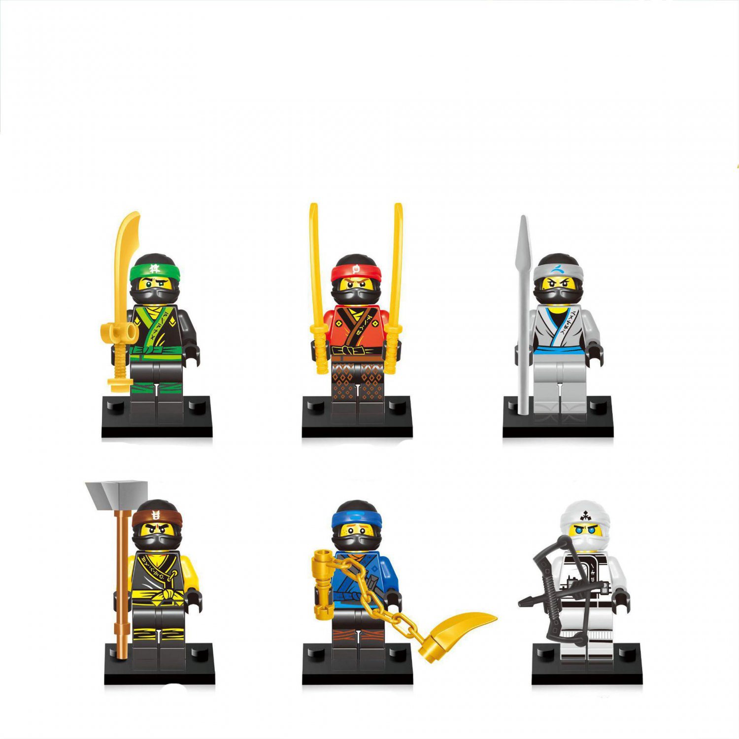 New Lloyd Kai Nya Cole Jay Zane Minifigures Lego Compatible Ninjago 2021