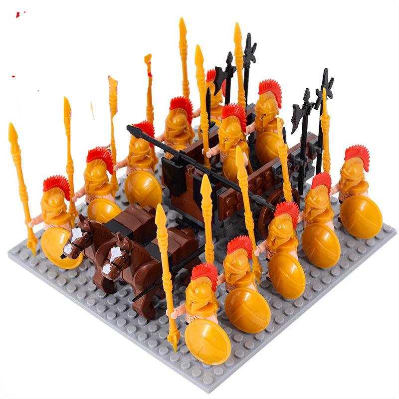 Sparta Knight Chariot Minifigures Lego Compatible Medieval Knights Sets
