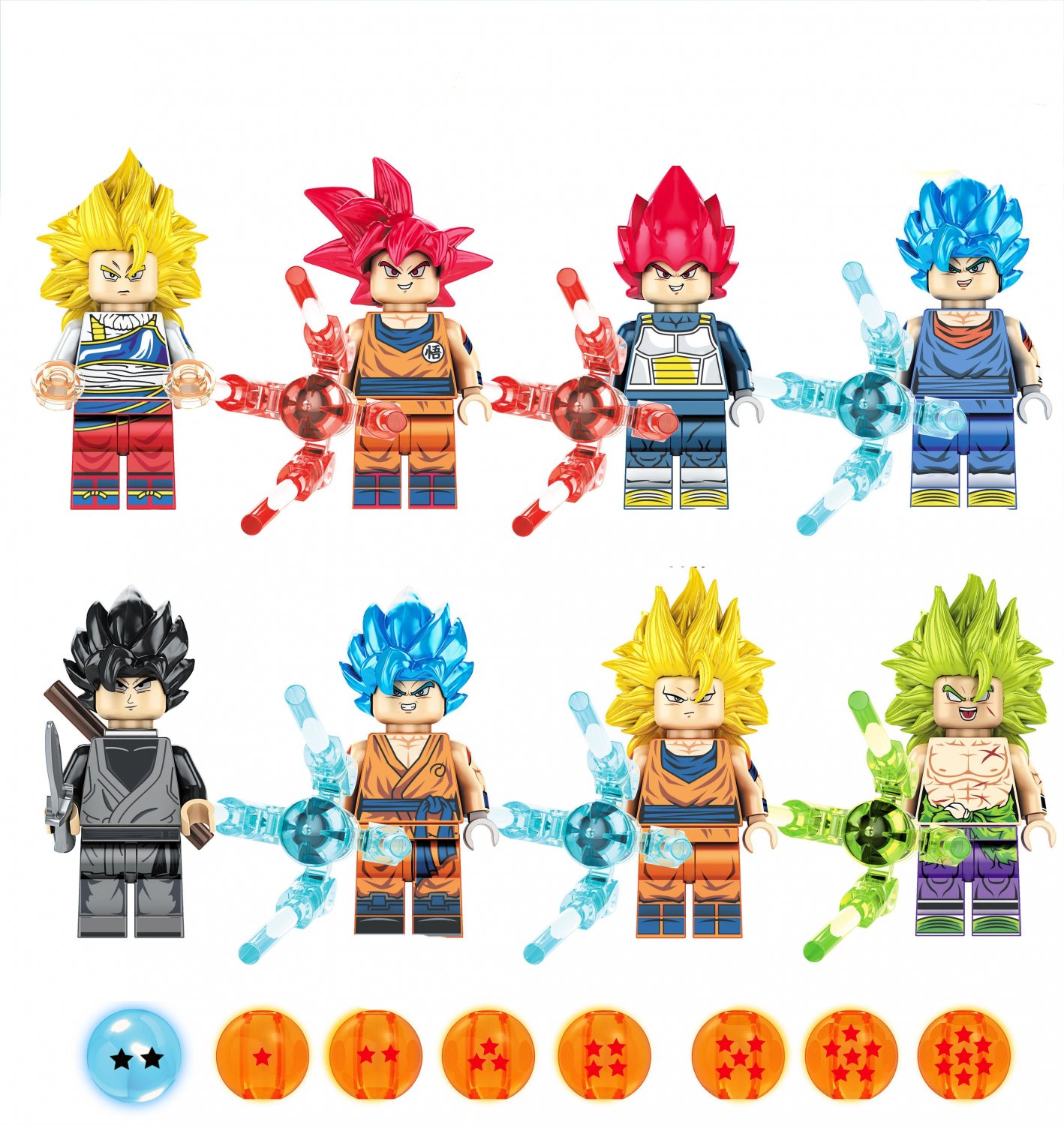 Vegeta Zamasu Broli Son Goku Minifigures Lego Compatible Dragon Ball Z Sets