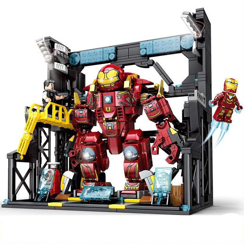 Hulkbuster Pit Lane Iron Man Minifigures Lego Compatible Iron Man Set