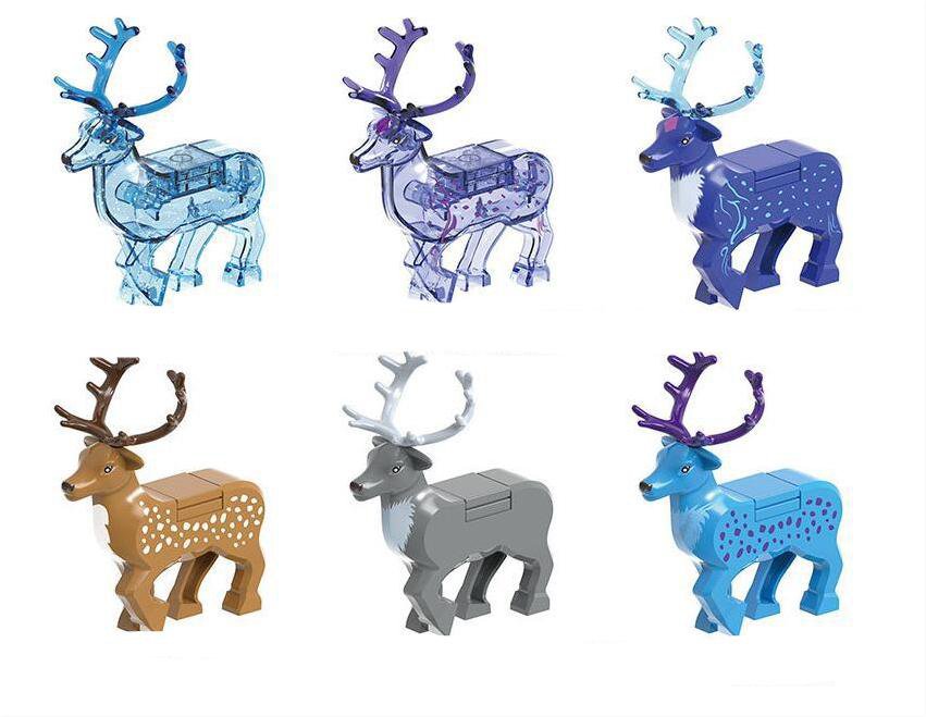 Milu deer Sika deer Fantasy Starry sky Deer Minifigures Lego Compatible ...