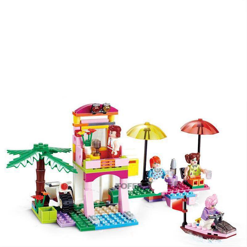 Girl Friends Seaside Beach Minifigures Lego Compatible City beach Set