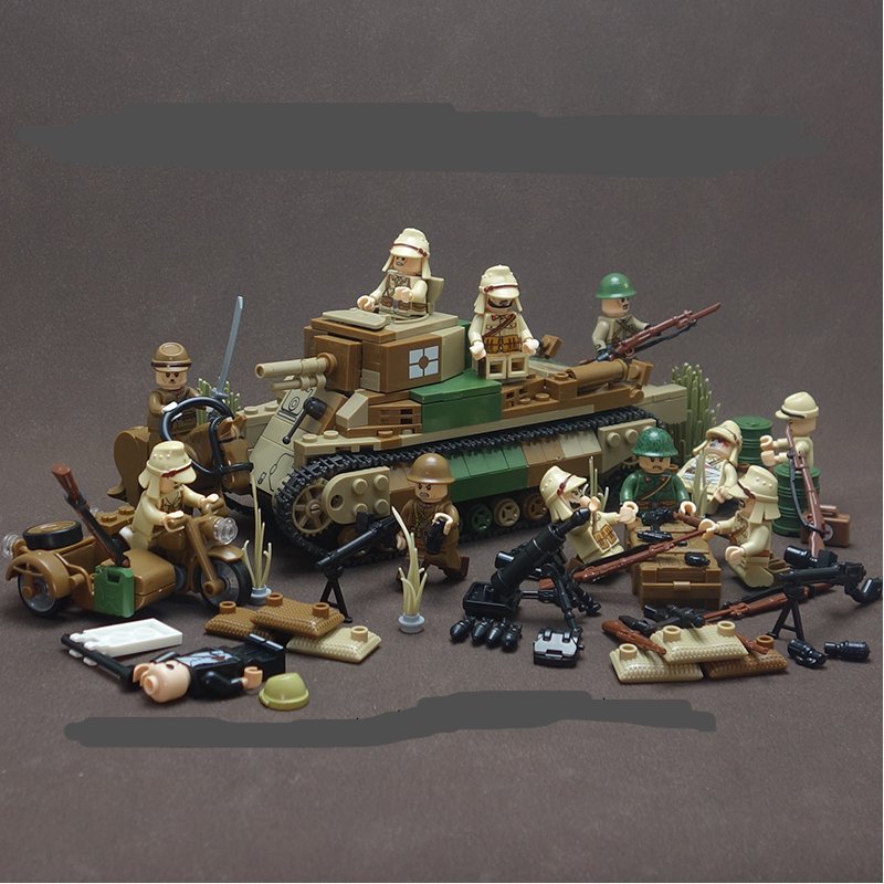 WW2 Japan Type 95 Ha-Go Tank Minifigures Lego Compatible Tank Set
