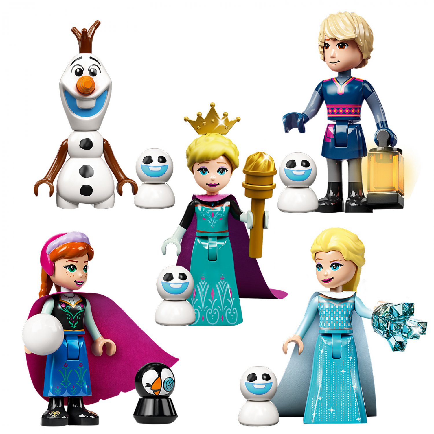 Anna Elsa Kristoff Olaf Minifigures Lego Compatible Frozen II Set