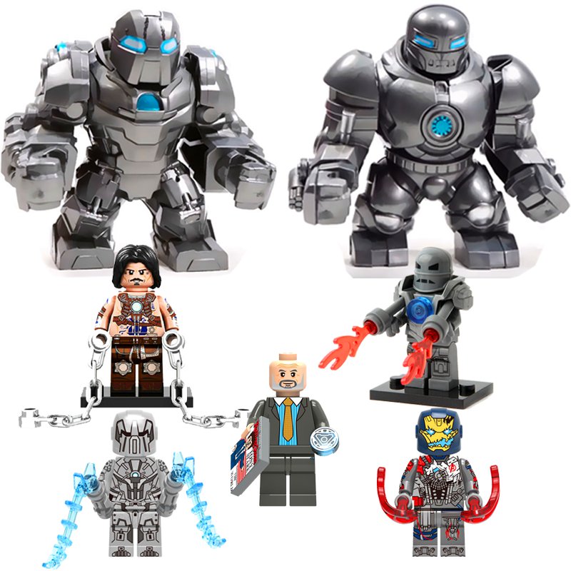 Iron Monger Whiplash Minifigures Lego Compatible Iron Man Movie Set