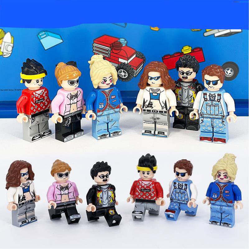 City Rapper singer Minifigures Lego Compatible Toy