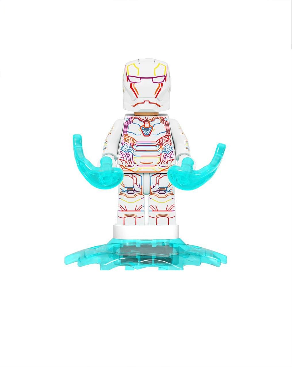 White Iron Man Minifigures Lego Compatible Iron Man Minifigure