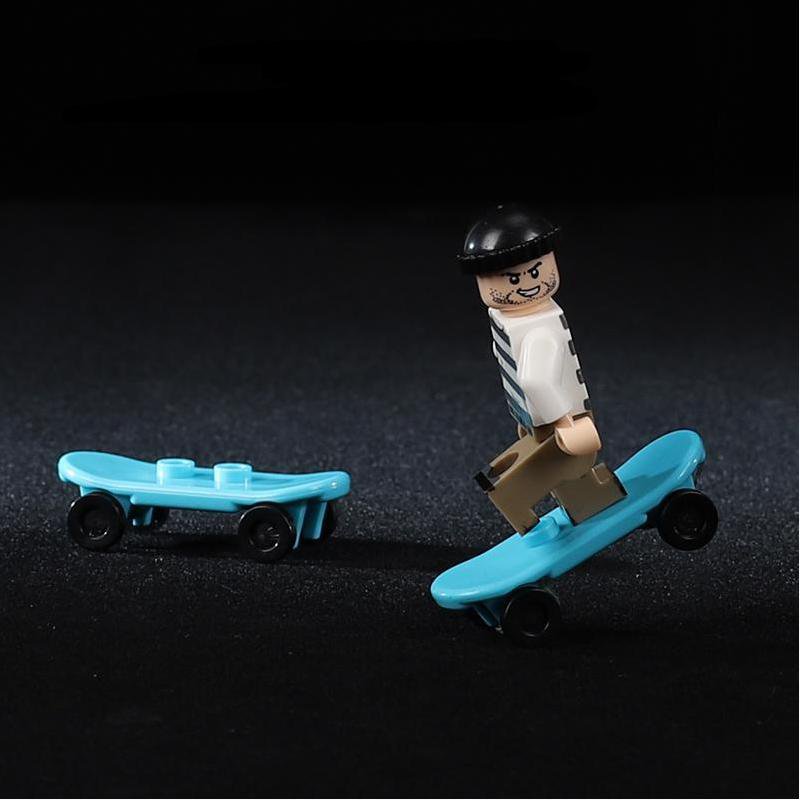 Skateboard boy Minifigures Lego Compatible City Sets