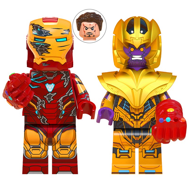 Battle Damage Iron Man MK85 Thanos Minifigures Lego Compatible Avengers ...