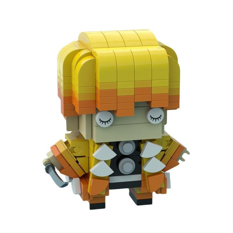 Agatsuma Zenitsu Brick Headz Minifigures Lego Compatible Toy
