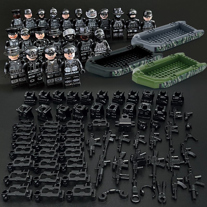 SWAT Strike Team assault craft Minifigures Lego Compatible Modern ...