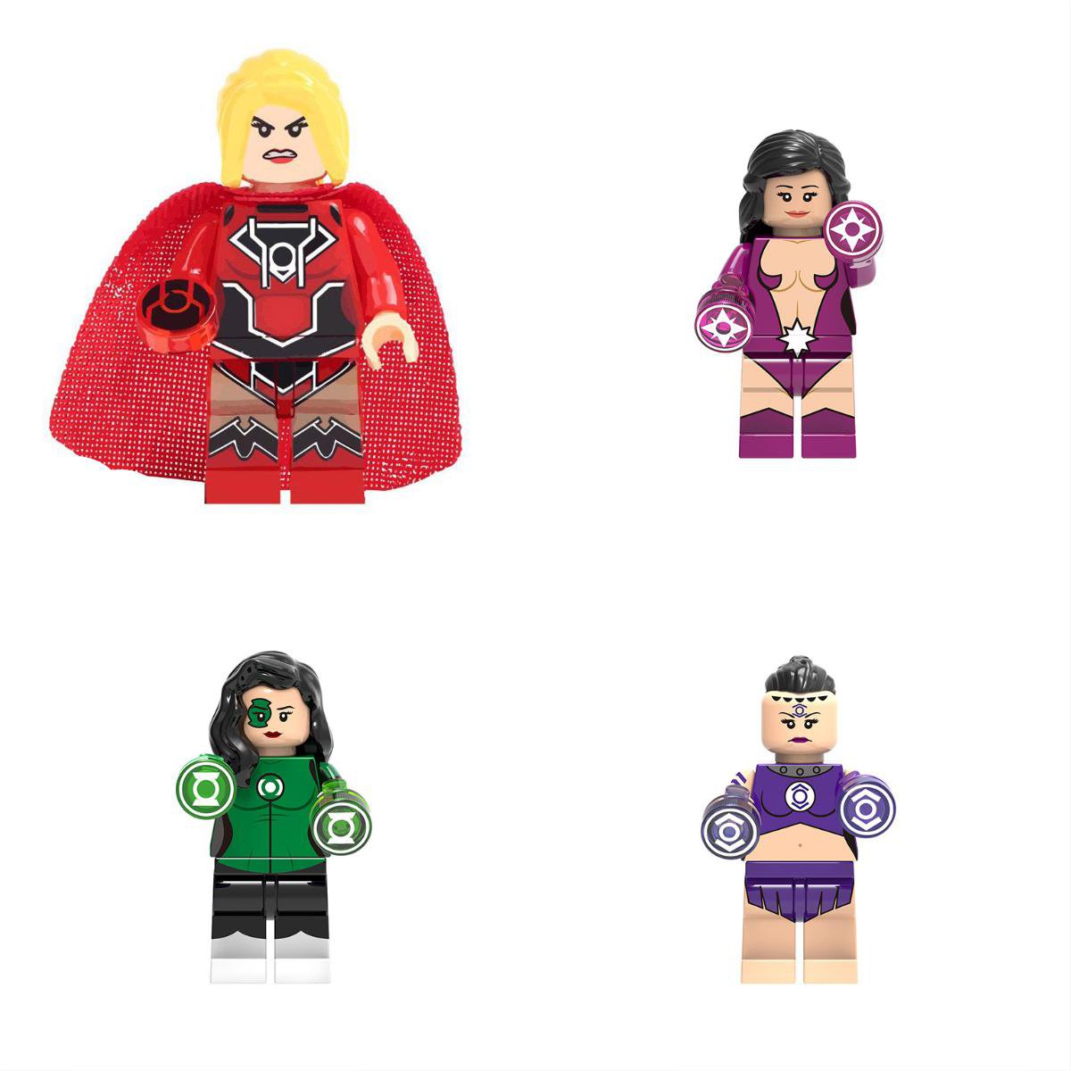 Red Lantern Supergirl Lndigo Jessica Cruz Star Sapphire Minifigures ...