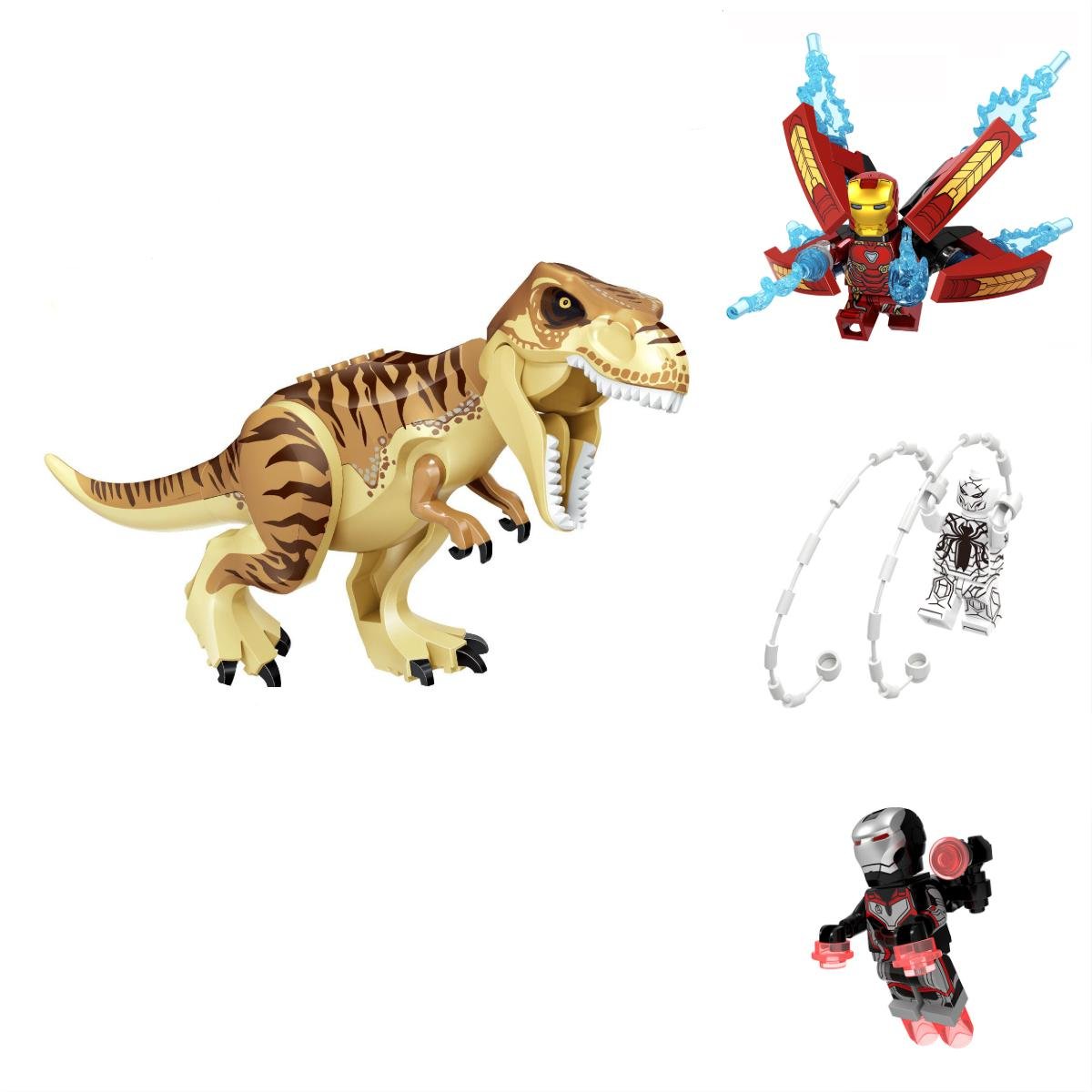 Tyrannosaurus Rex Vs Iron Man Anti-Venom War Machine Minifigures Lego ...