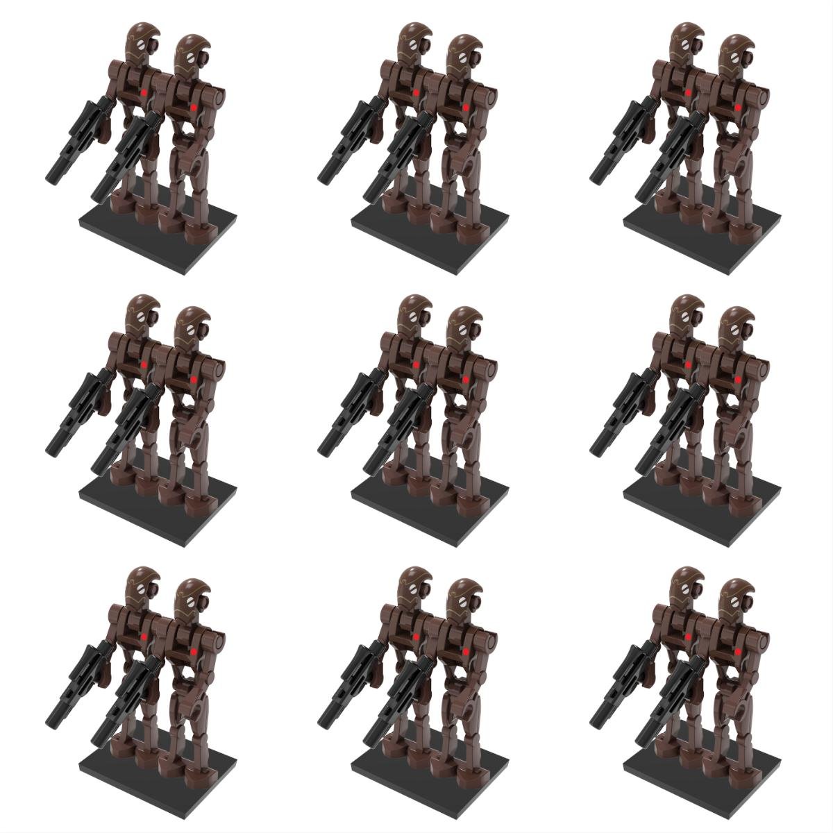 18pcs Chocolate Battle Droid Minifigures Lego Compatible Star Wars Set