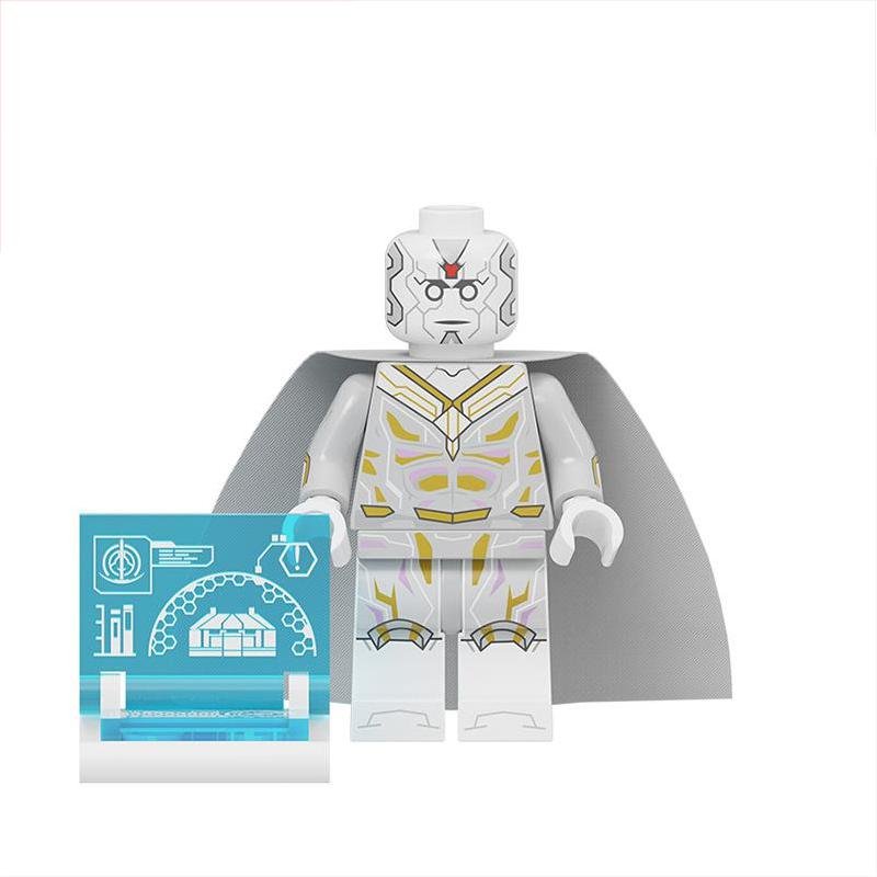 Gray Vision Minifigures Lego Compatible Wanda Vision Minifigure