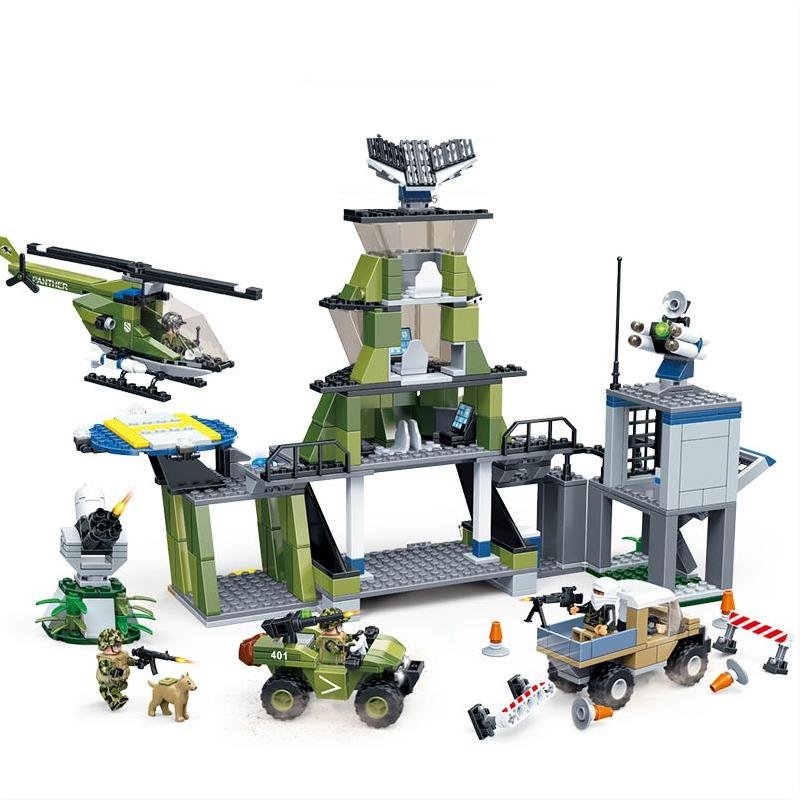 Military Base Radar Base Helicopter Base Minifigures Lego Compatible Toy