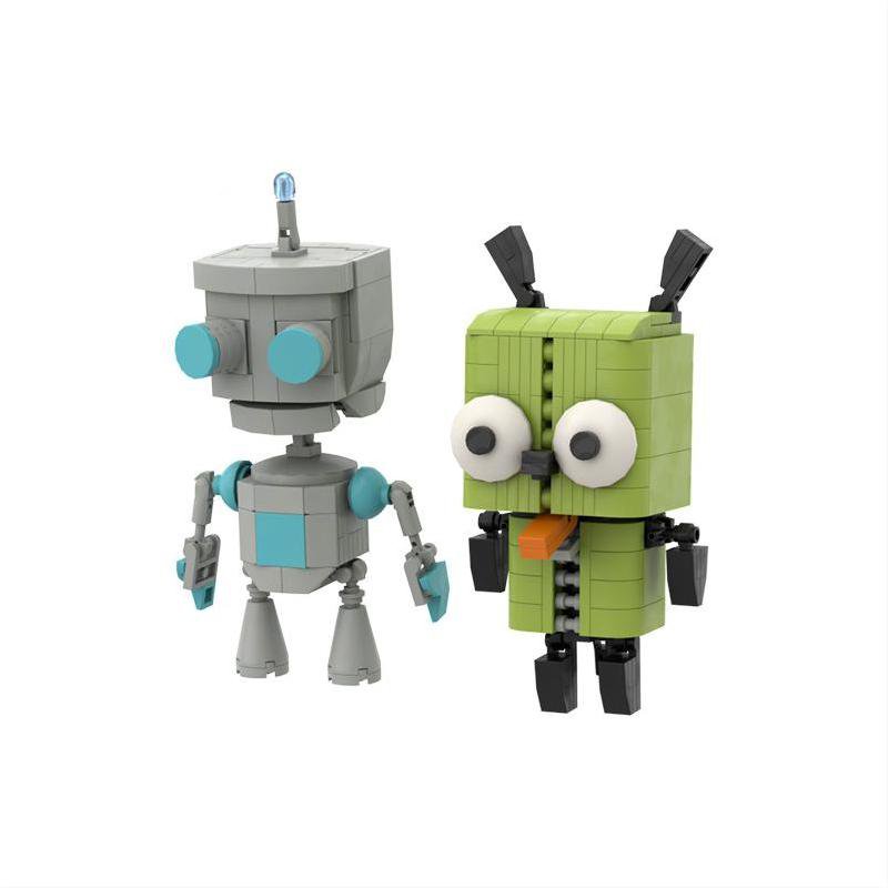 Robot and Dog Minifigures Lego Compatible Toy