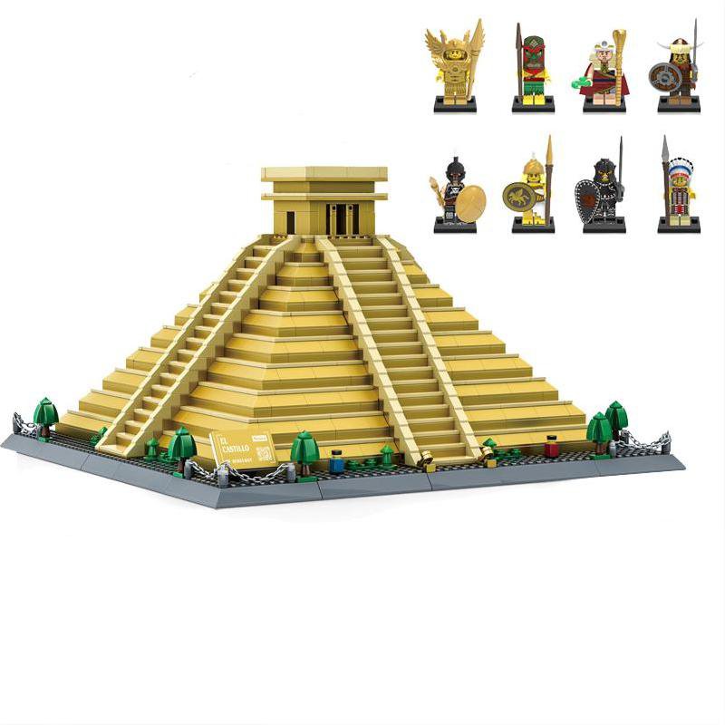Mayan Pyramids in Mexico chief of a tribe Minifigures Lego Compatible Toy