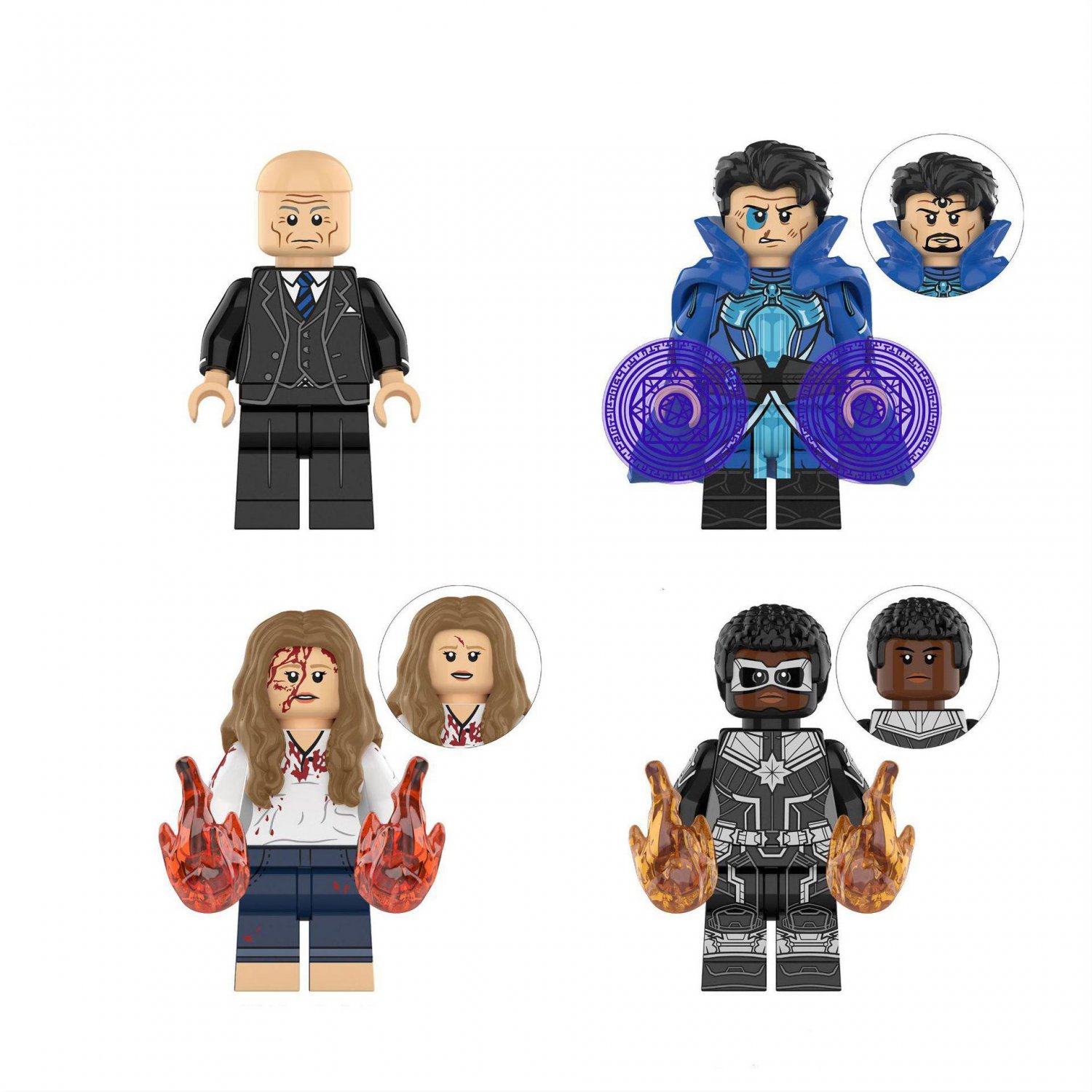 Sorcerer Super Professor X Wanda Minifigures Lego Compatible Doctor ...