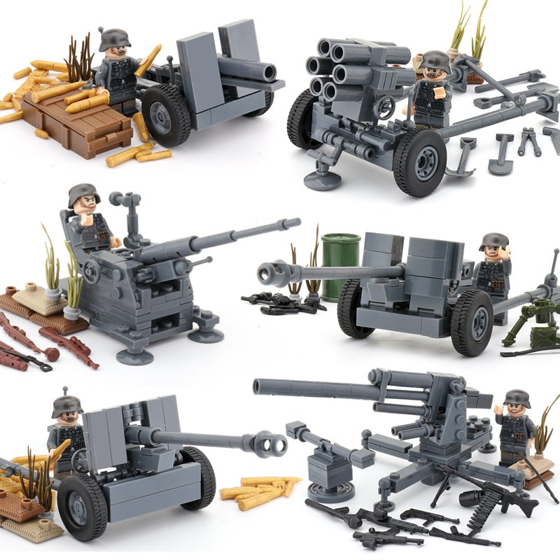 WW2 German antiaircraft gun antitank gun field gun Soldier Minifigures ...