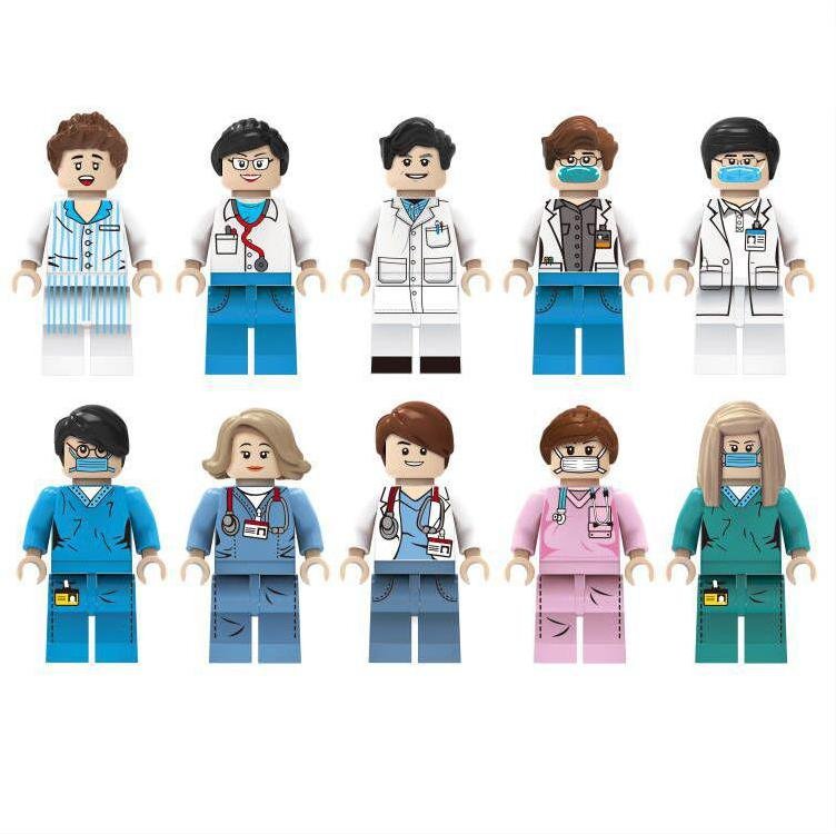 Accident&emergency A&E Doctor Nurse Minifigures Lego Compatible City ...