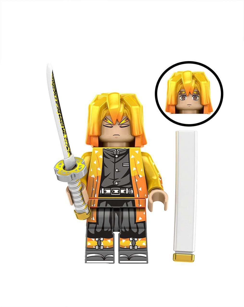 Agatsuma Zenitsu Minifigures Lego Compatible Demon Slayer Minifigure