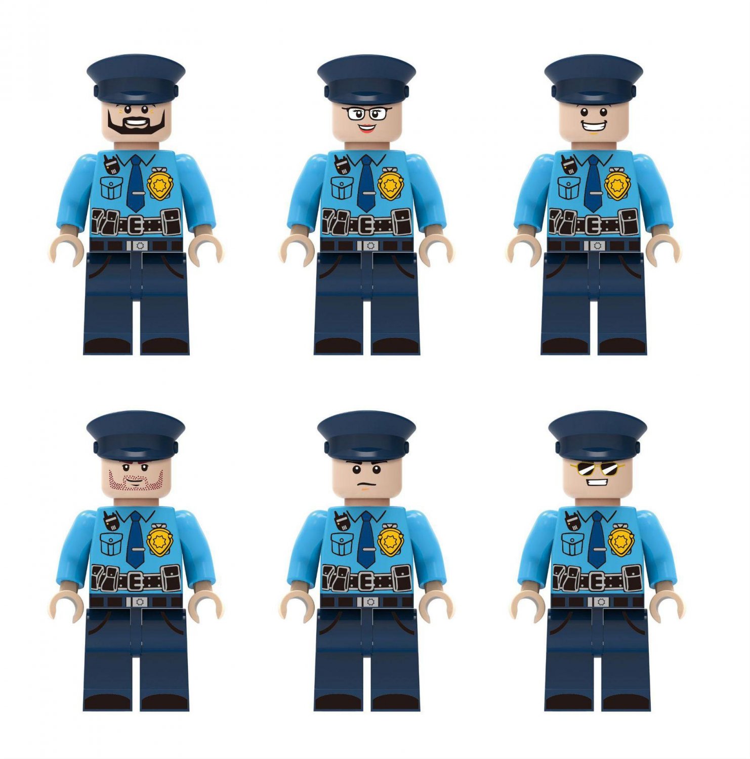 New York City Police Department Police Minifigures Lego Compatible City ...