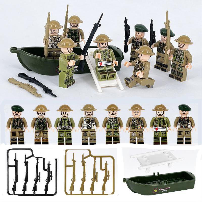 British Royal Navy Small Boat Minifigures Lego Compatible WW2 Dunkirk ...