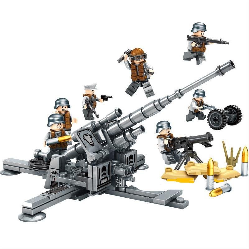German army Anti-aircraft Gun Base Minifigures Lego Compatible WW2 Base Set