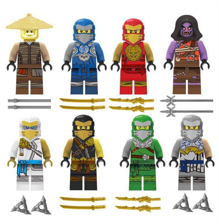 Gold Samurai Sword Ninjago Minifigures Lego Compatible Toy